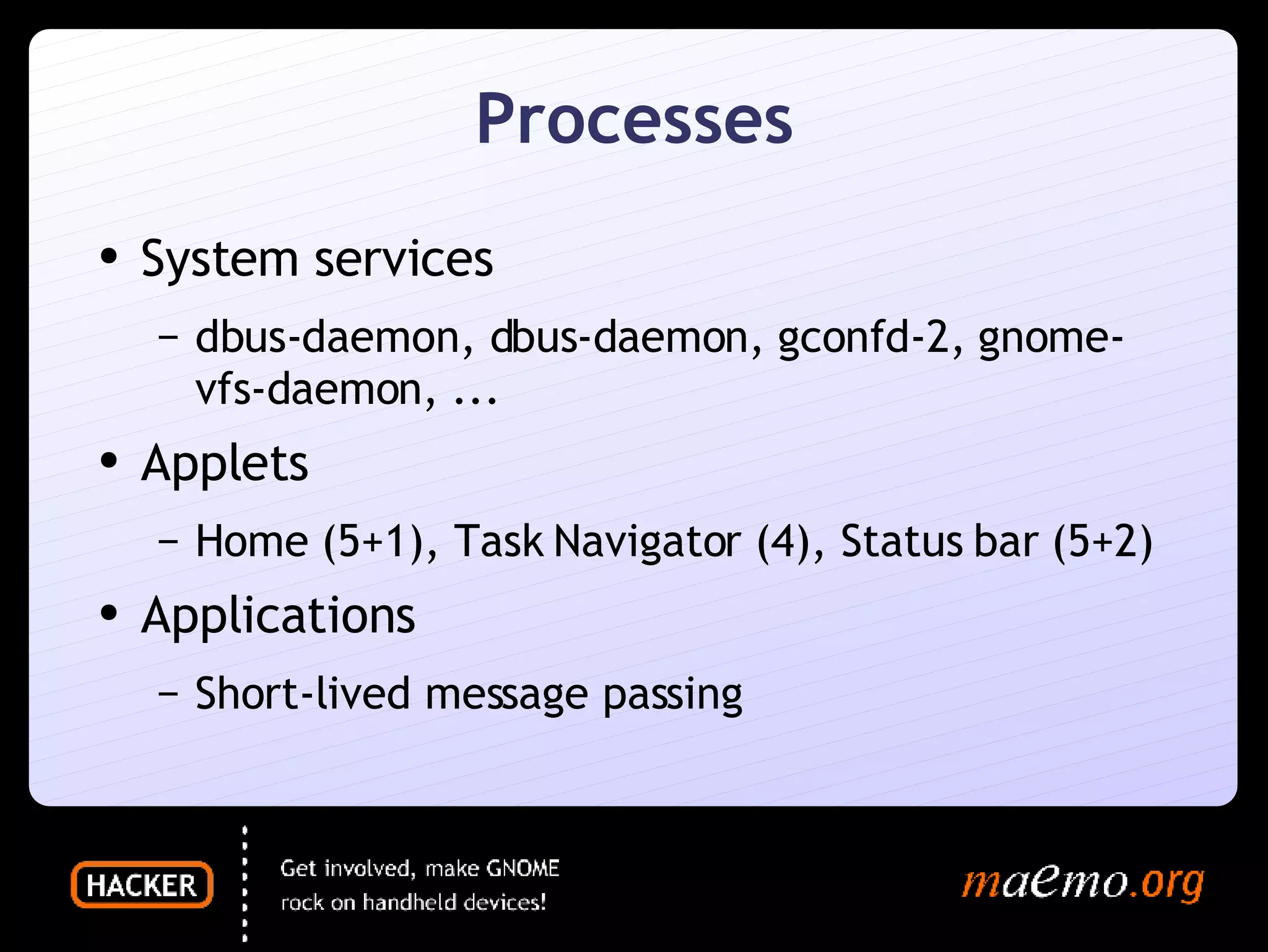 Memory Efficient GNOME Architecture | PPT