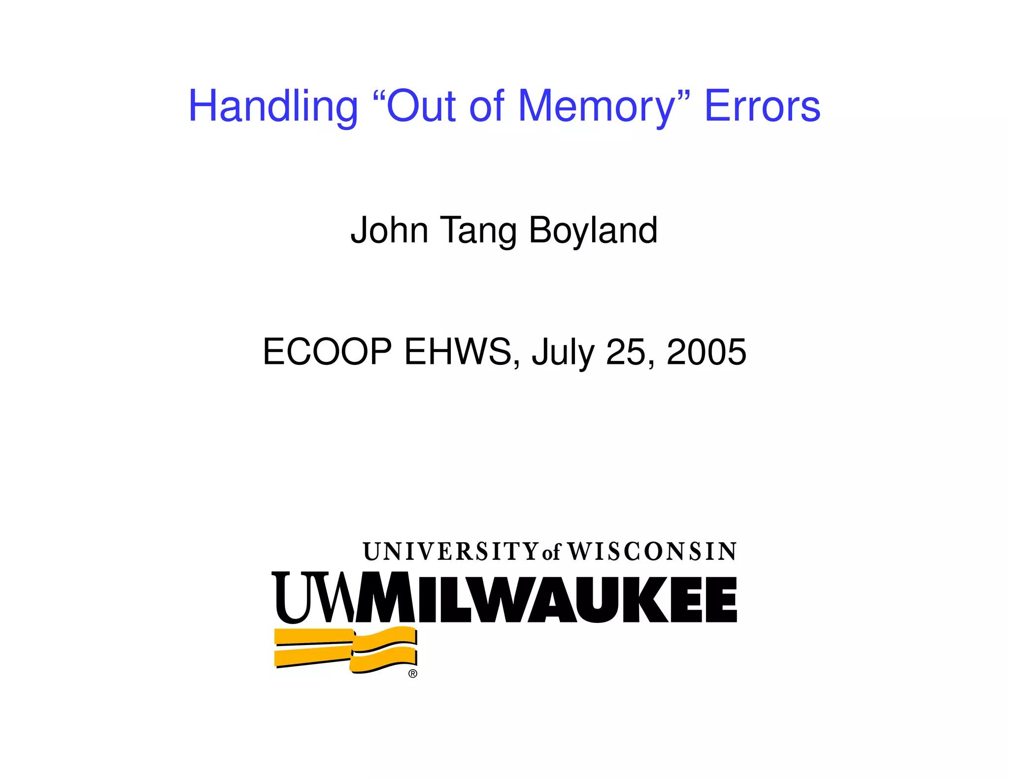 Memory error-talk | PDF | Web Development | Internet