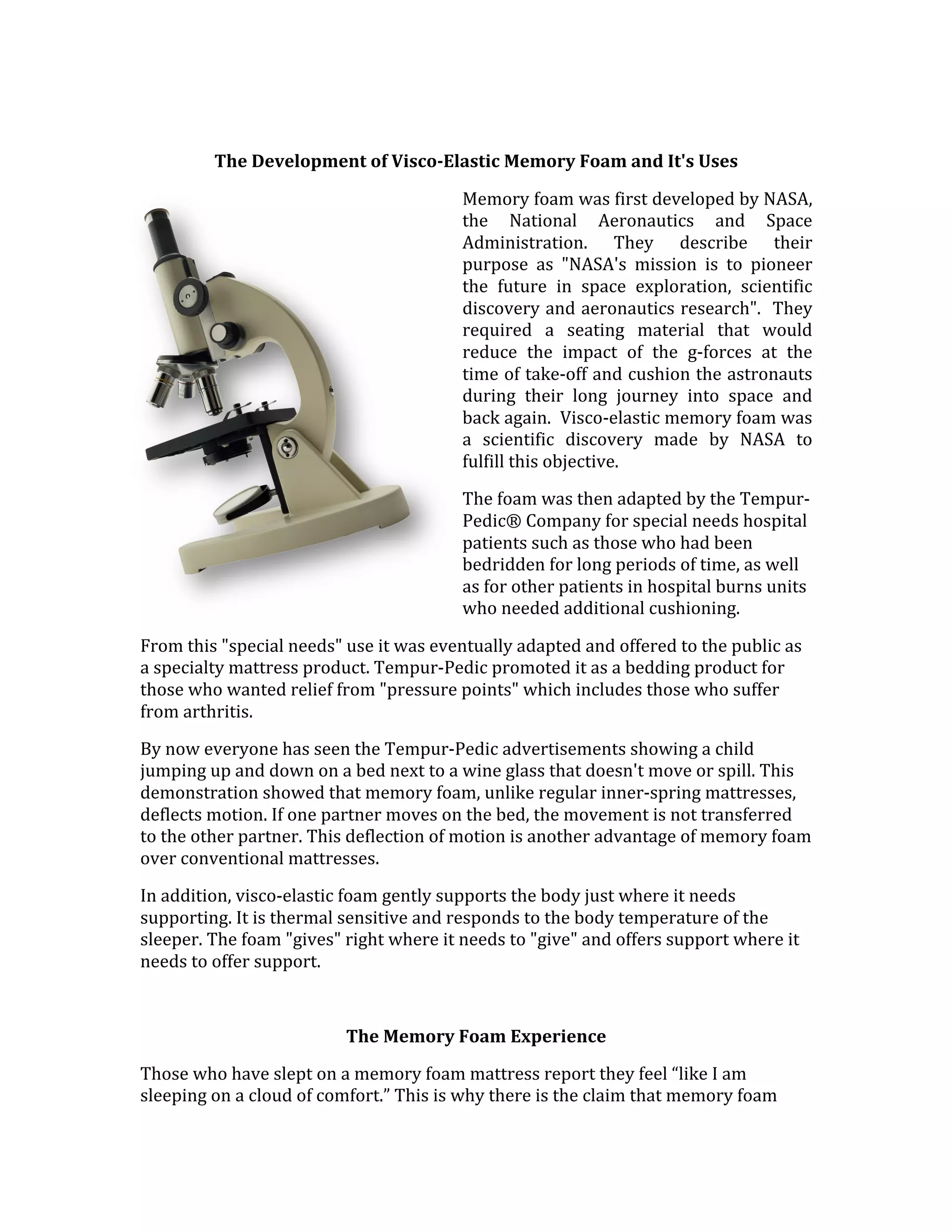 Memory Foam Guide | PDF