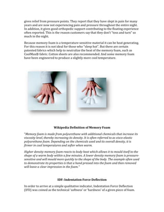 Memory Foam Guide | PDF