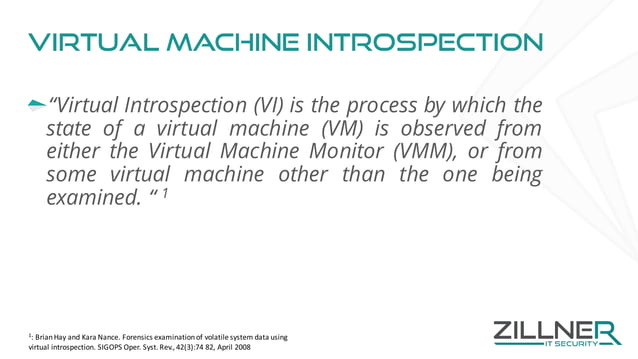 Memory forensics using VMI for cloud computing | PPT