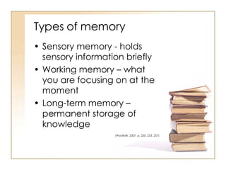 Teaching and Memory in the Classroom | PPT