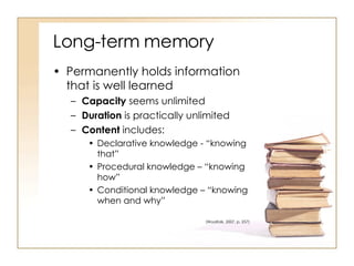 Teaching and Memory in the Classroom | PPT
