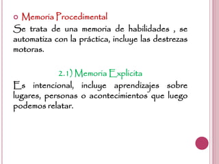 Memoria en el Adulto Mayor parte 1 | PPTX