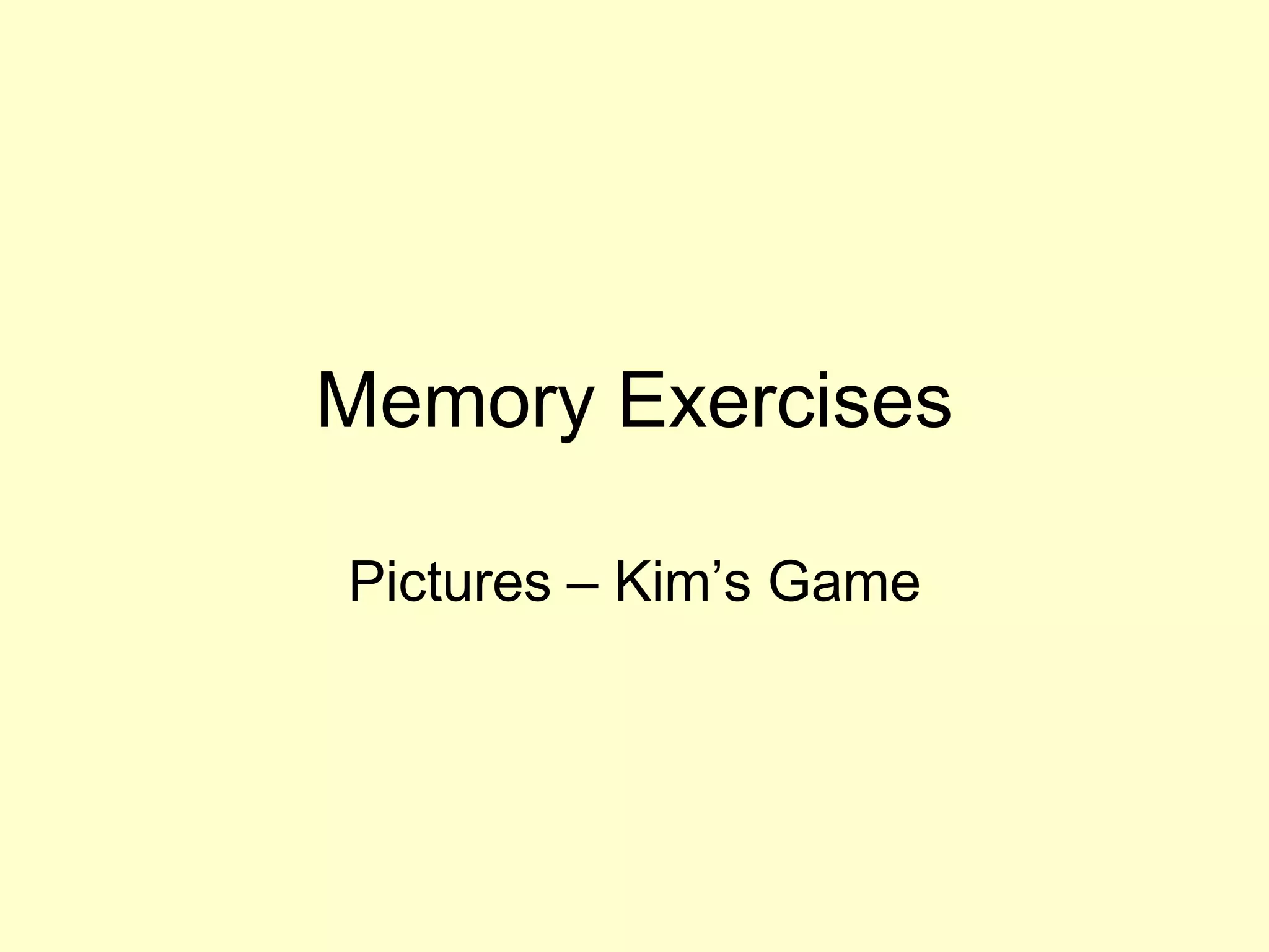 Missing Object Meory Game -6-7 | PPT