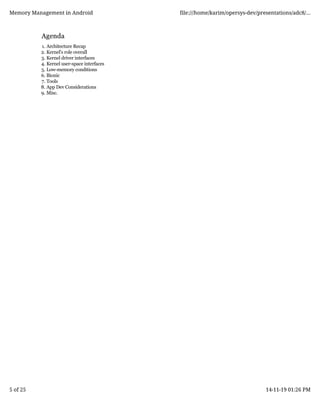 Memory Management in Android | PDF