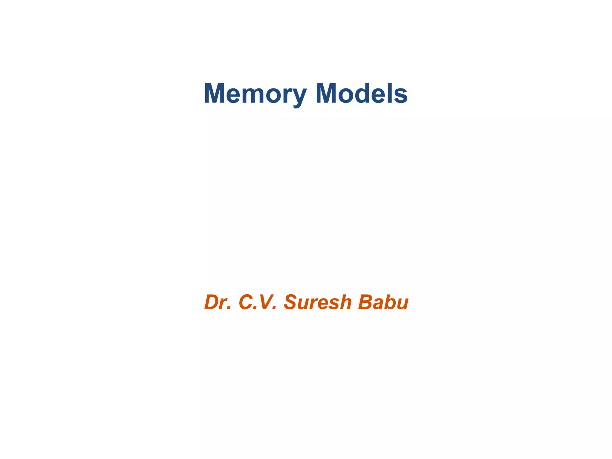 Memory models | PPT