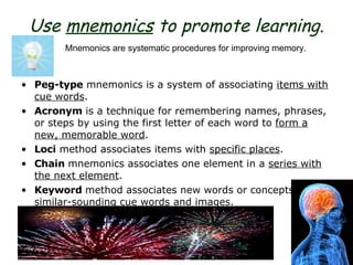 Memory Pp Chapter 7 | PPT | Educational Assessment | Education