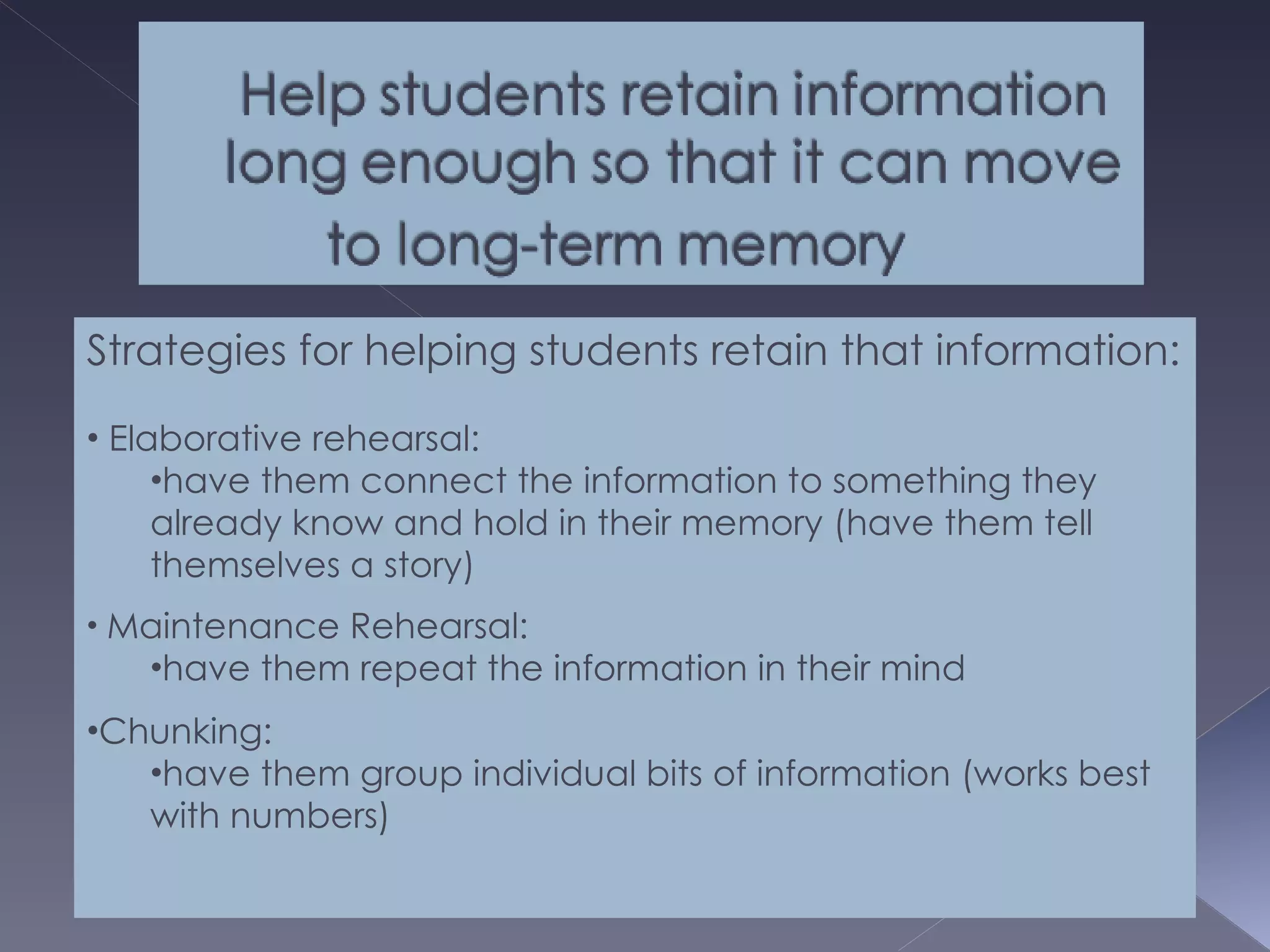 Memory Presentation | PPT