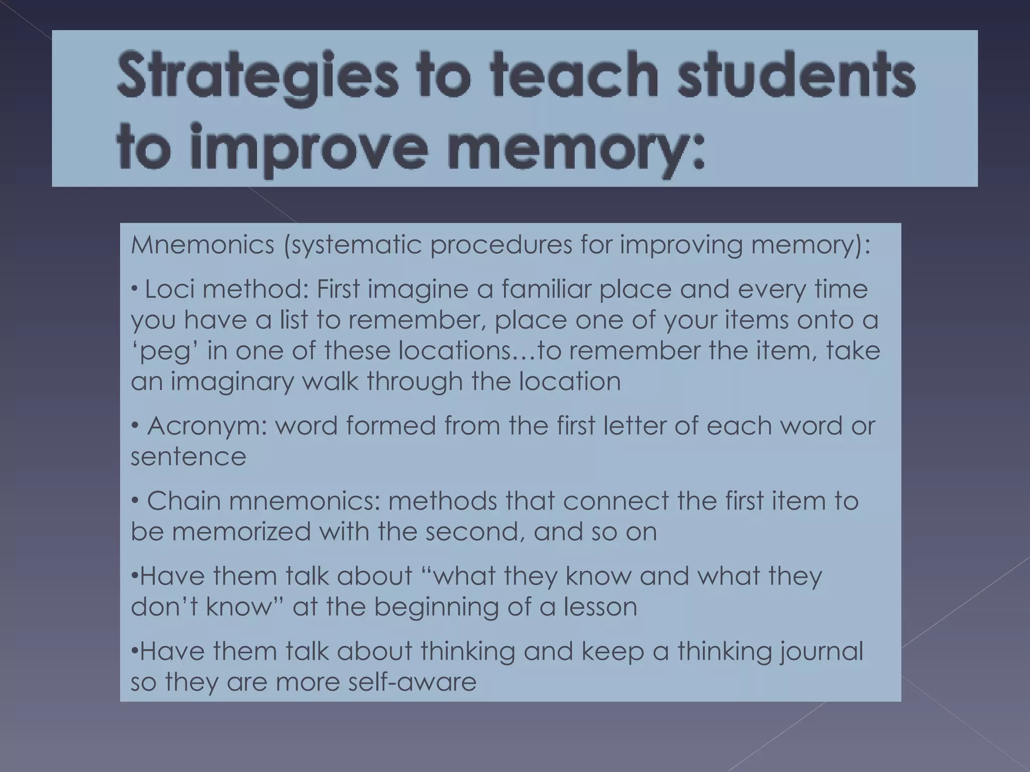 Memory Presentation | PPT