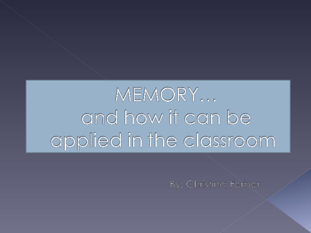 Memory Presentation | PPT