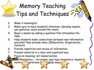 Memory Presentation | PPT