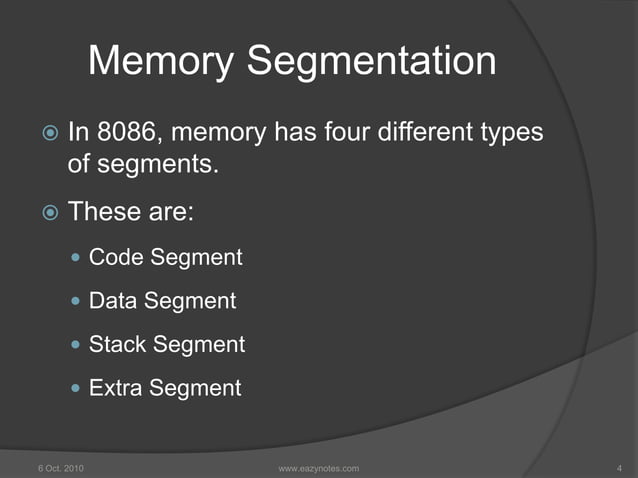 Memory segmentation-of-8086 | PDF
