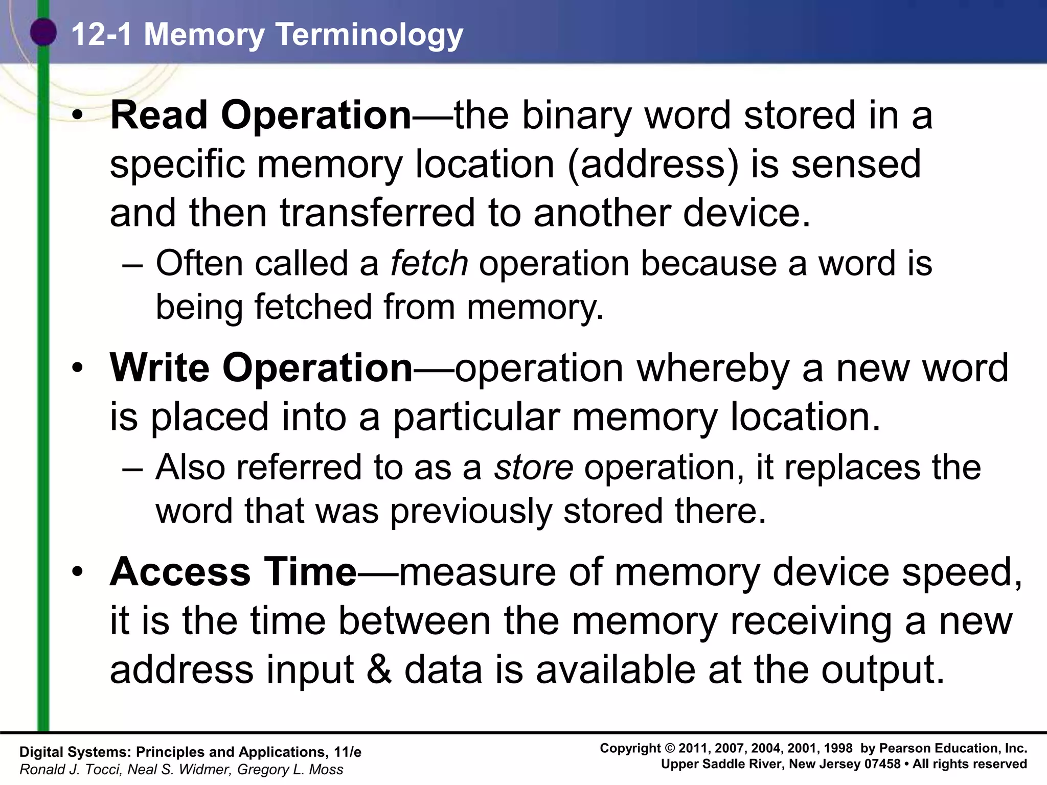 Memory Devices.ppt | Data Storage and Warehousing | Computing