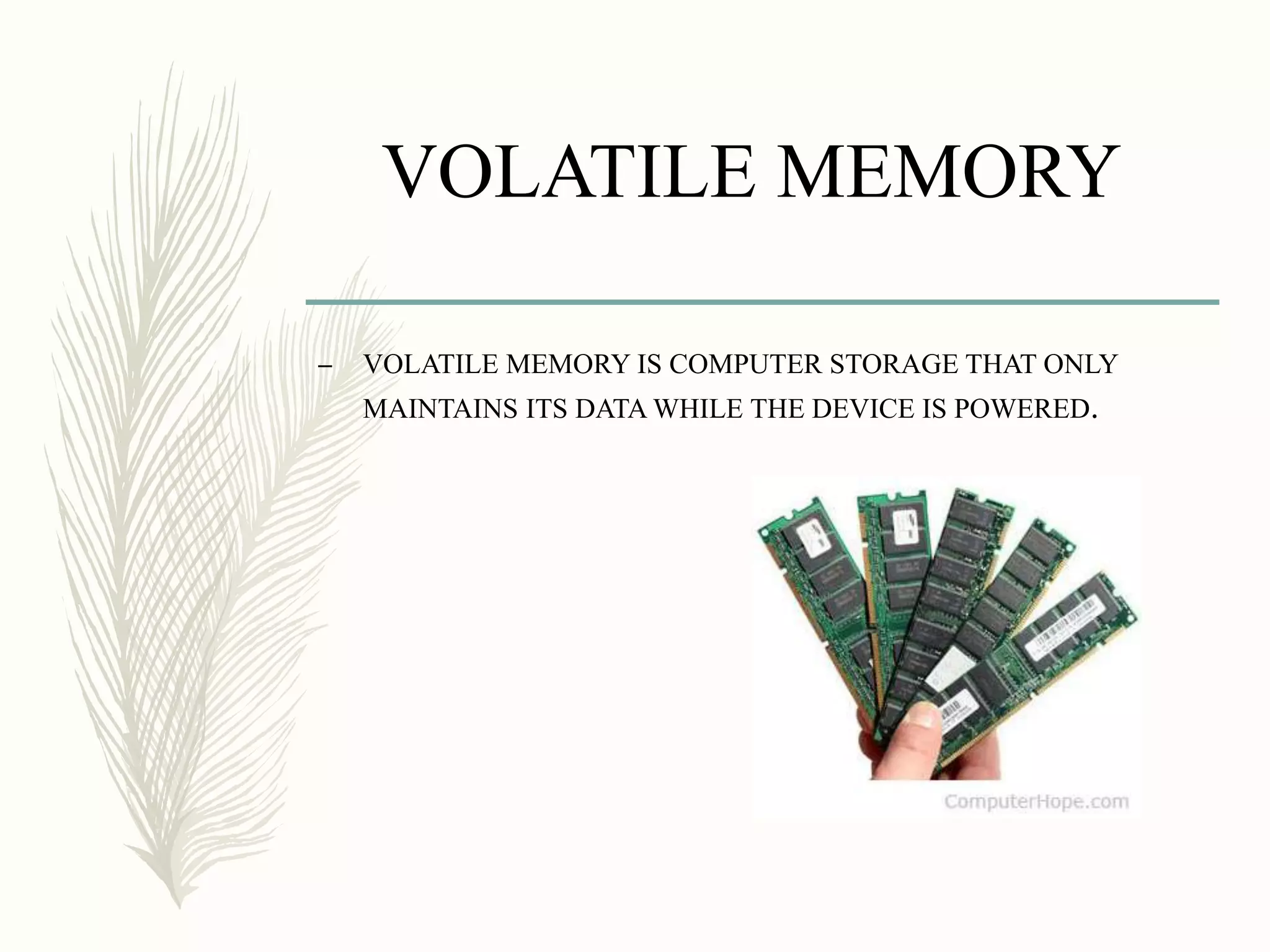 Power point presentation on memory of computer | PPTX