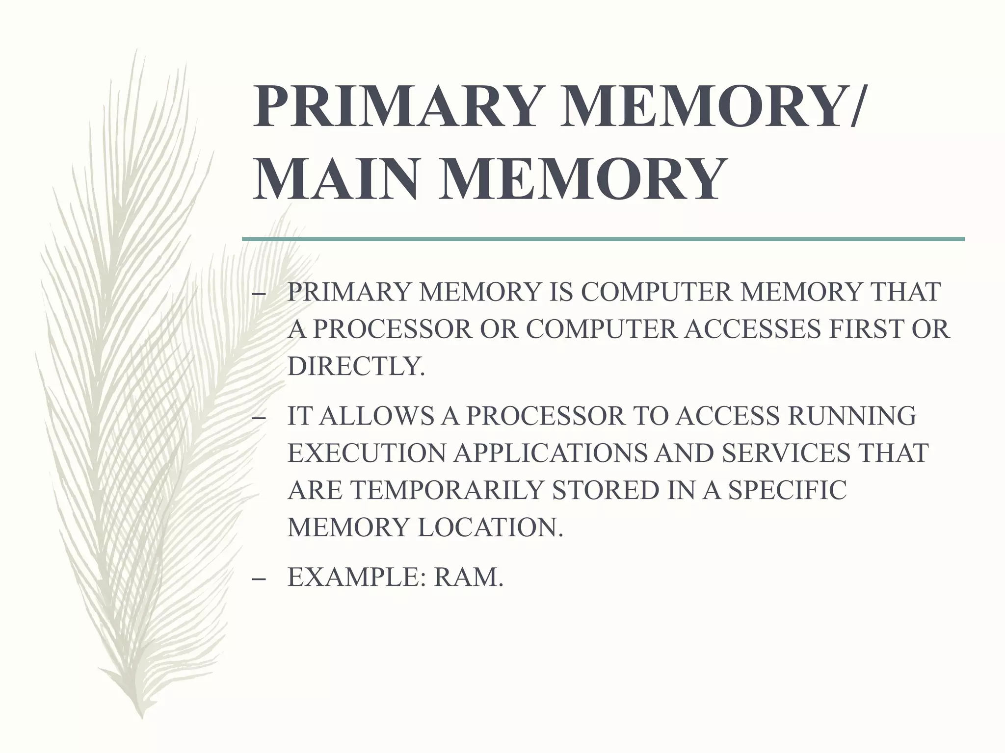 Power point presentation on memory of computer | PPTX