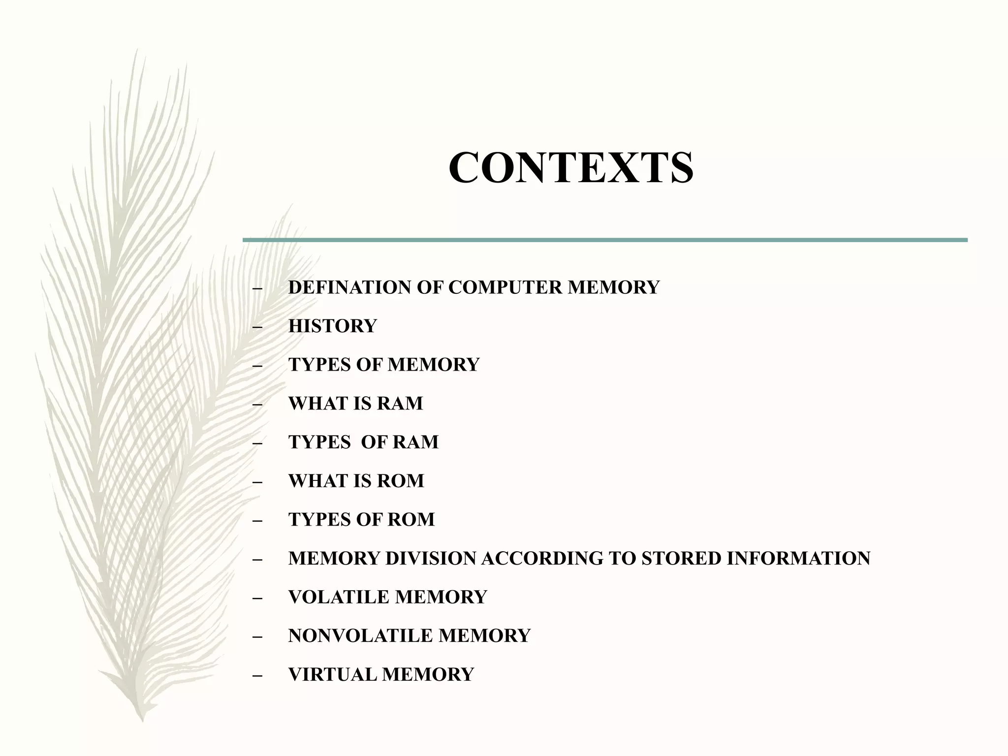 Power point presentation on memory of computer | PPTX
