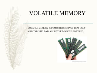 Power point presentation on memory of computer | PPTX