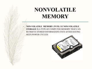 Power point presentation on memory of computer | PPTX