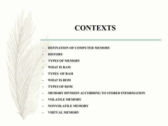Power point presentation on memory of computer | PPTX