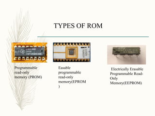 Power point presentation on memory of computer | PPTX