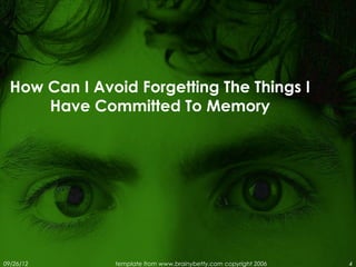 SDV 100 How Can I Remember? | PPT