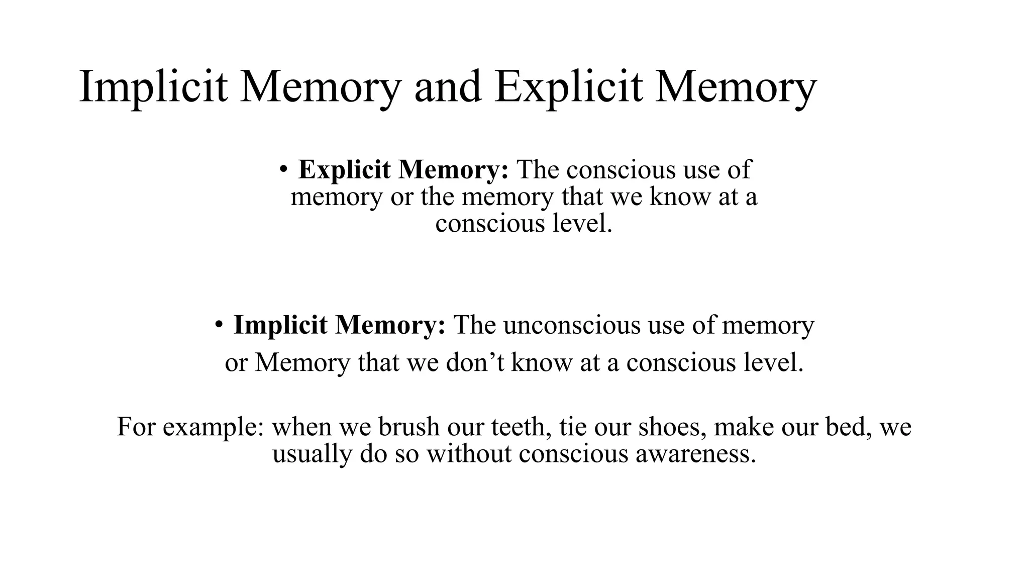 Memory (psychology) | PPT
