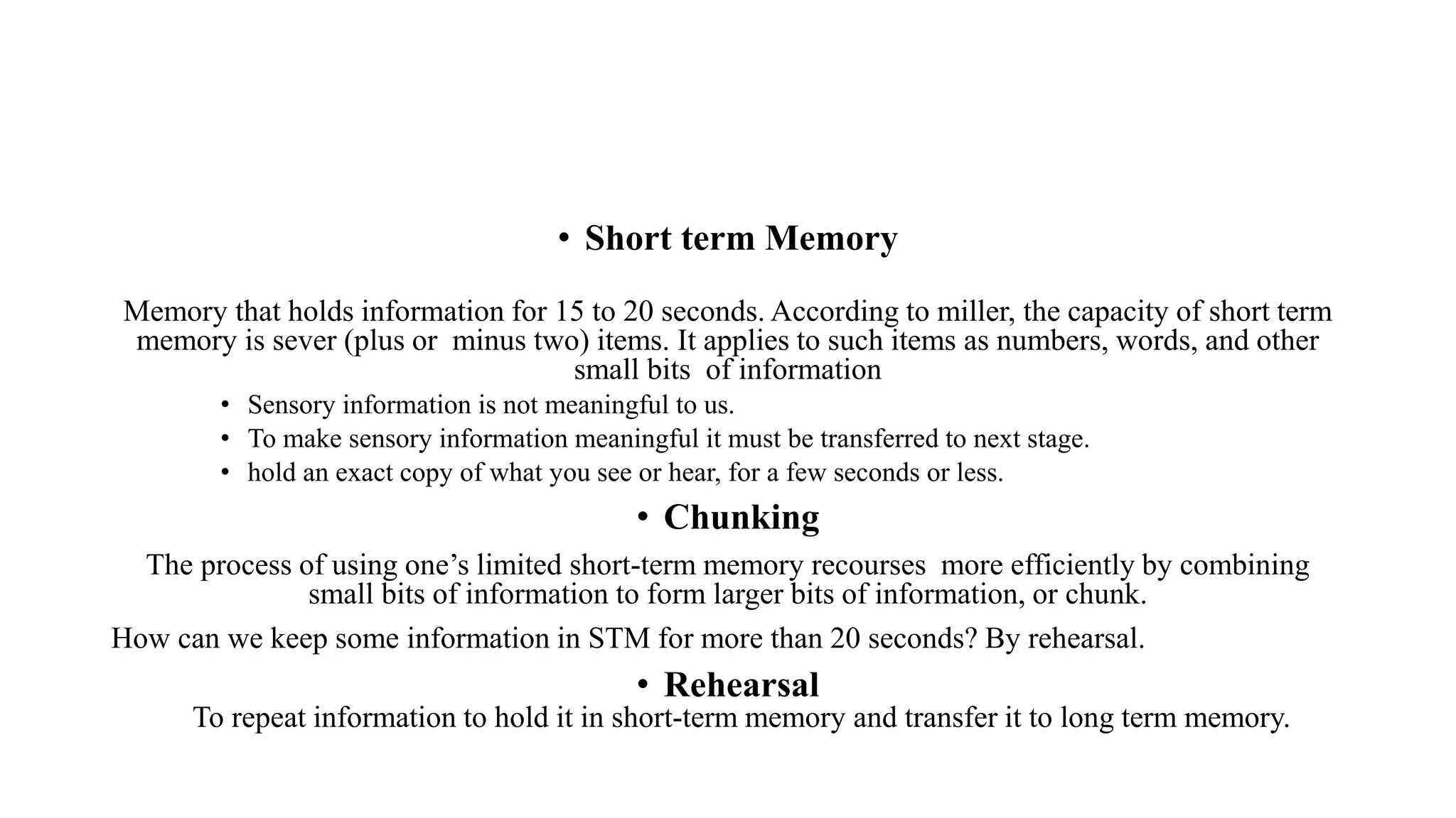 Memory (psychology) | PPT