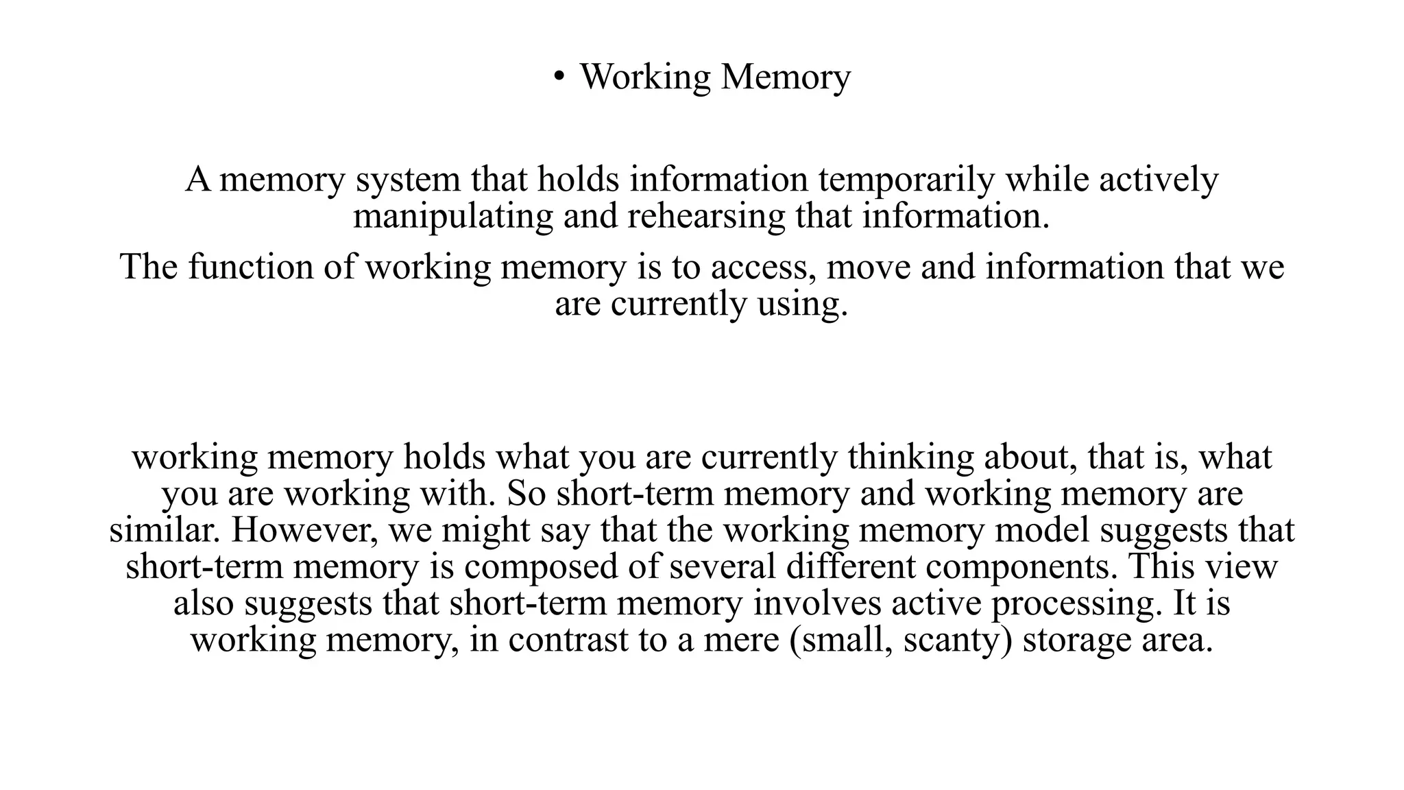 Memory (psychology) | PPT