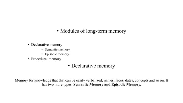 Memory (psychology) | PPT