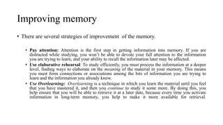 Memory (psychology) | PPT