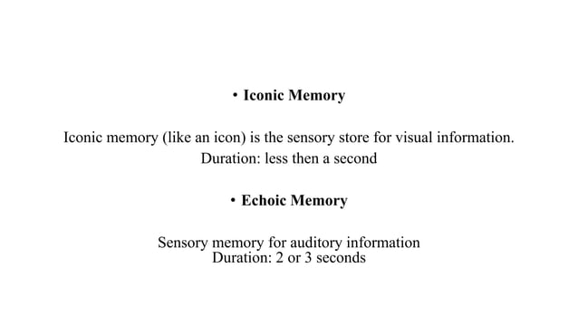 Memory (psychology) | PPT