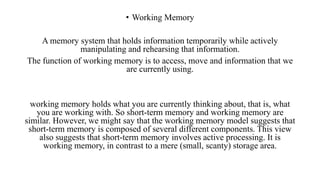Memory (psychology) | PPT