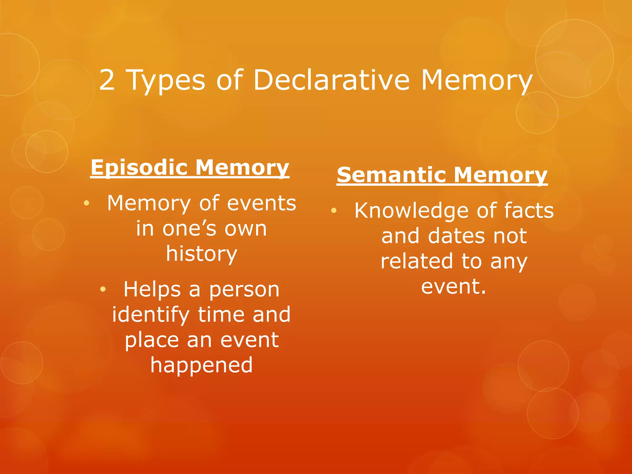 Memory, Retention and Learning | PPTX
