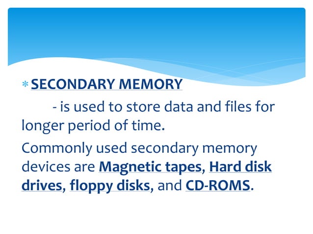 Memory Grade 4 | PPTX | Data Storage and Warehousing | Computing