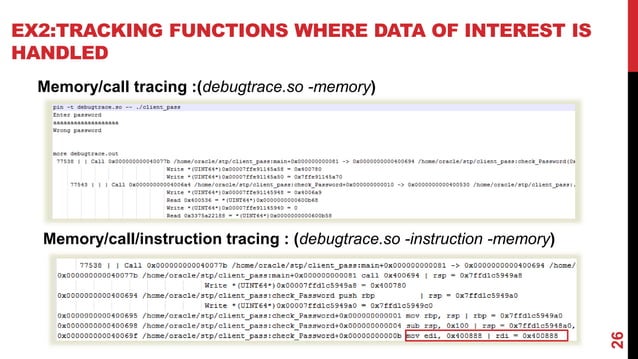 Memory access tracing [poug17] | PPTX | Programming Languages | Computing