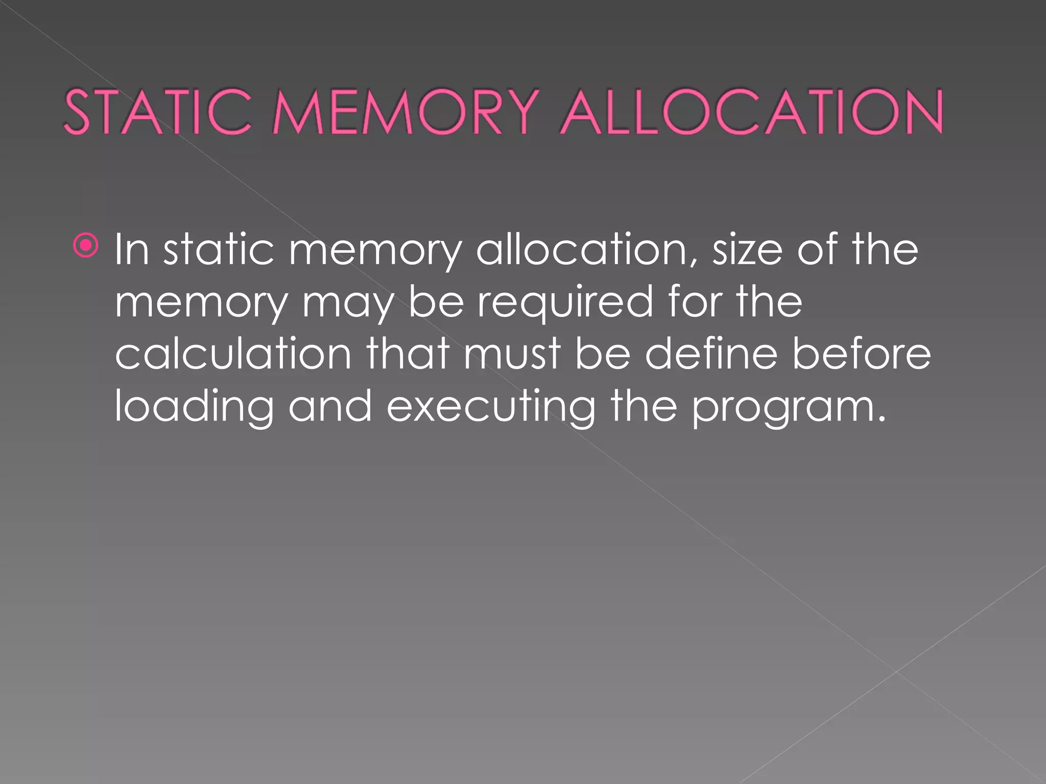 Memory allocation (4) | PPT