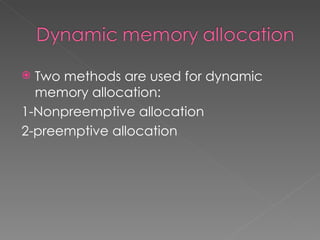 Memory allocation (4) | PPT