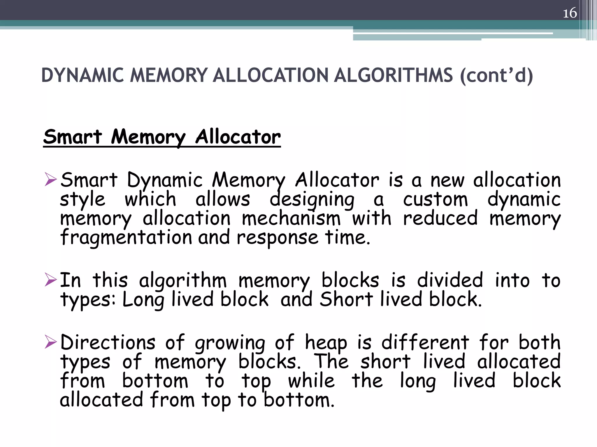 Memory allocation for real time operating system | PPTX