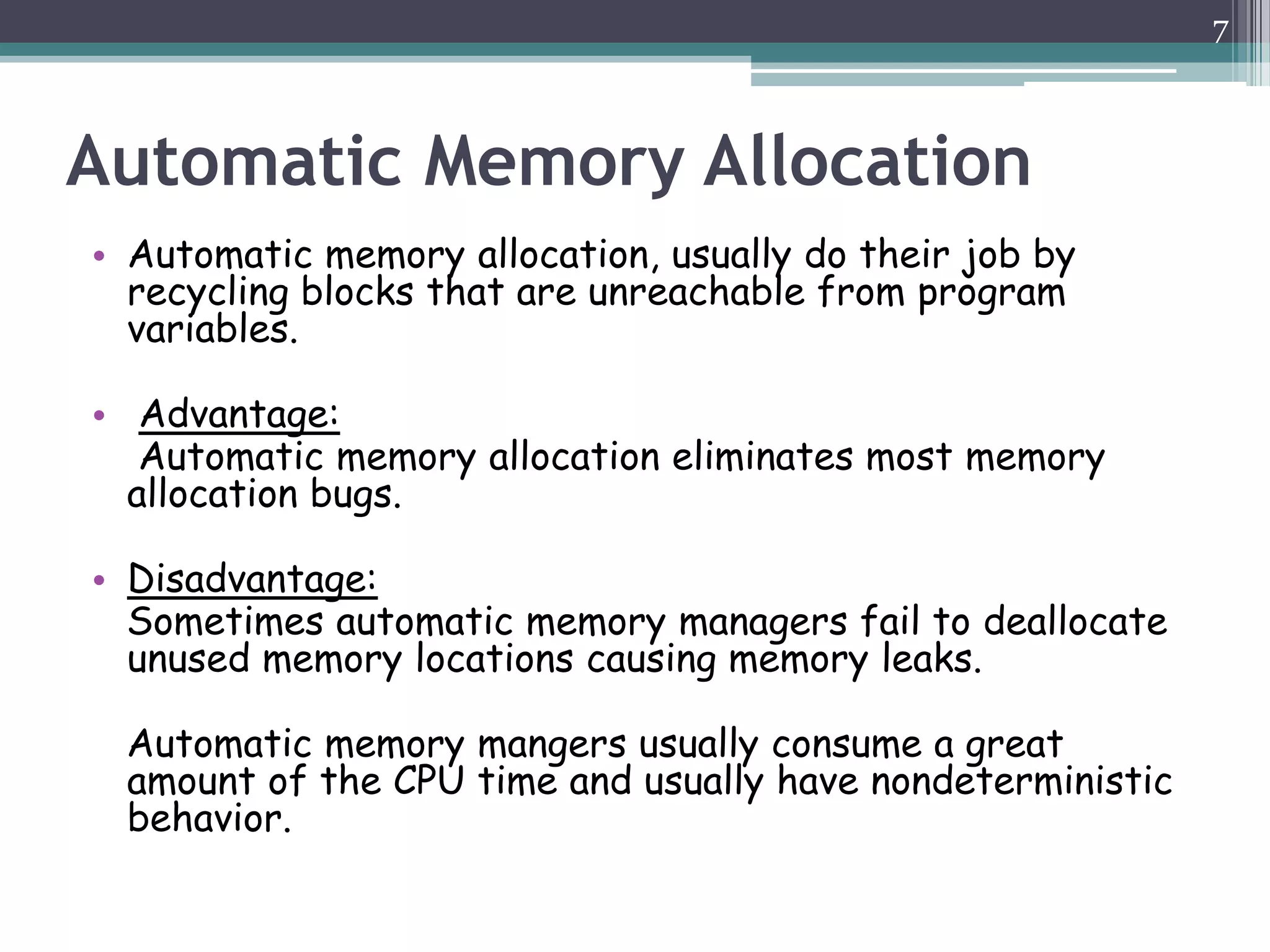 Memory allocation for real time operating system | PPTX