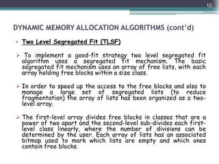 Memory allocation for real time operating system | PPTX