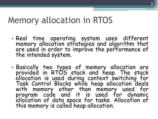 Memory allocation for real time operating system | PPTX
