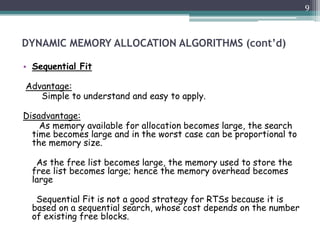 Memory allocation for real time operating system | PPTX