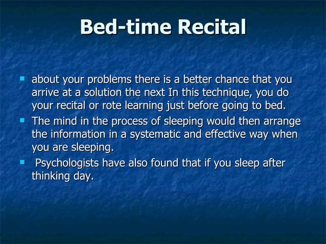 Memory And Forgetting Ppt