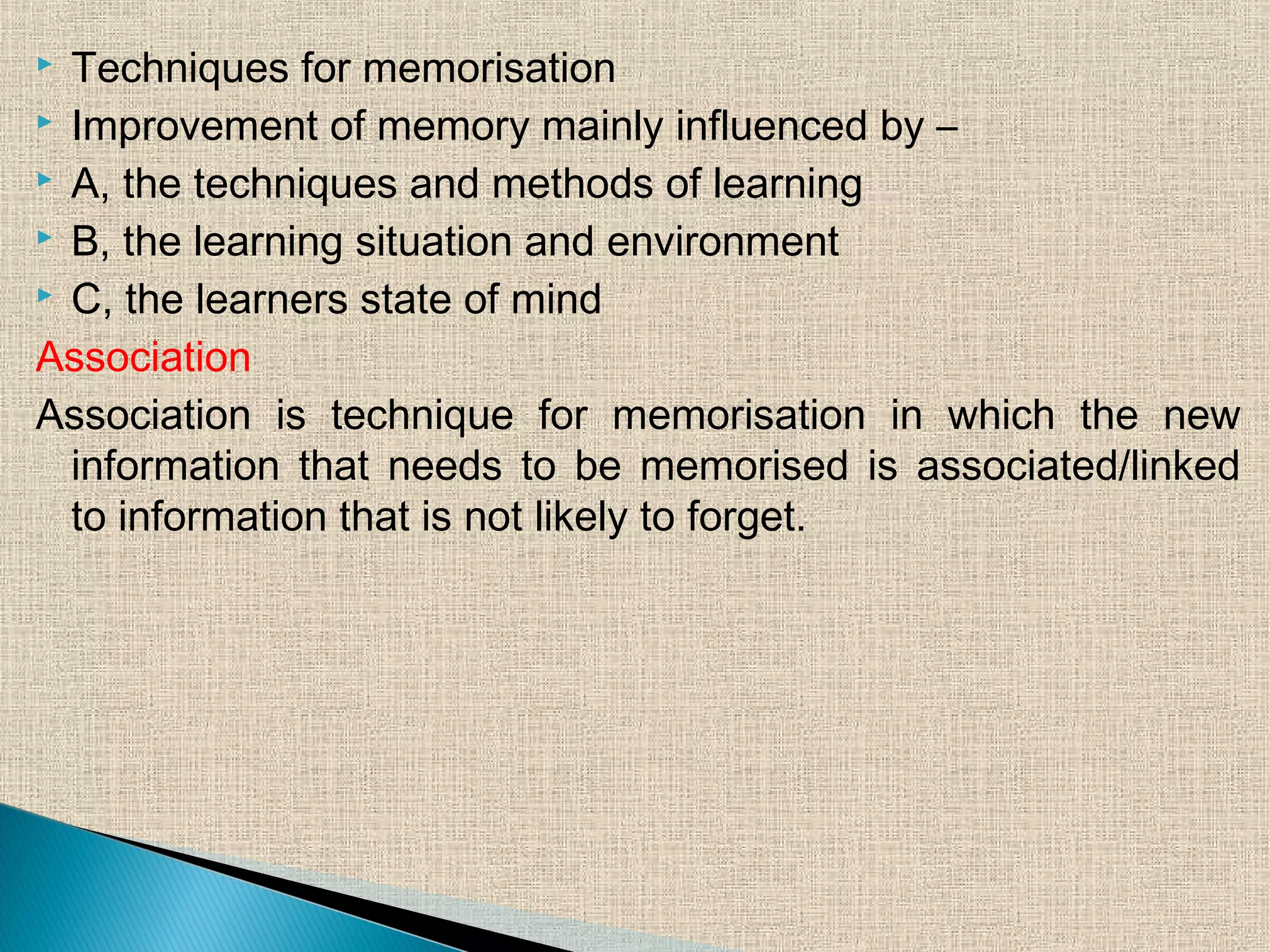 Memory and forgetting | PPT