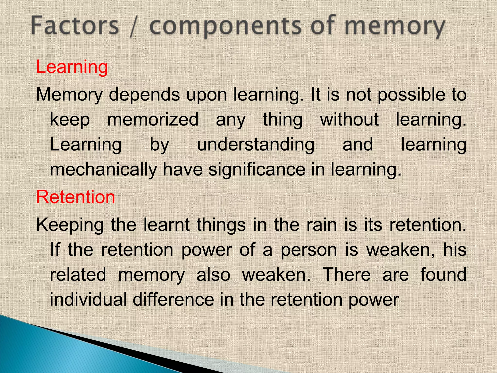 Memory and forgetting | PPT
