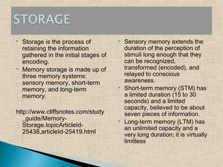 Memory and forgetting | PPT