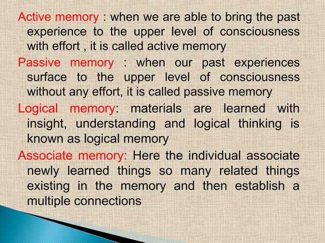 Memory and forgetting | PPT | Data Storage and Warehousing | Computing