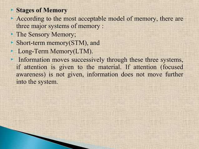 Memory and forgetting | PPT | Data Storage and Warehousing | Computing