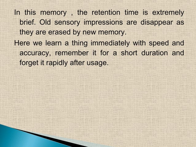 Memory and forgetting | PPT | Data Storage and Warehousing | Computing